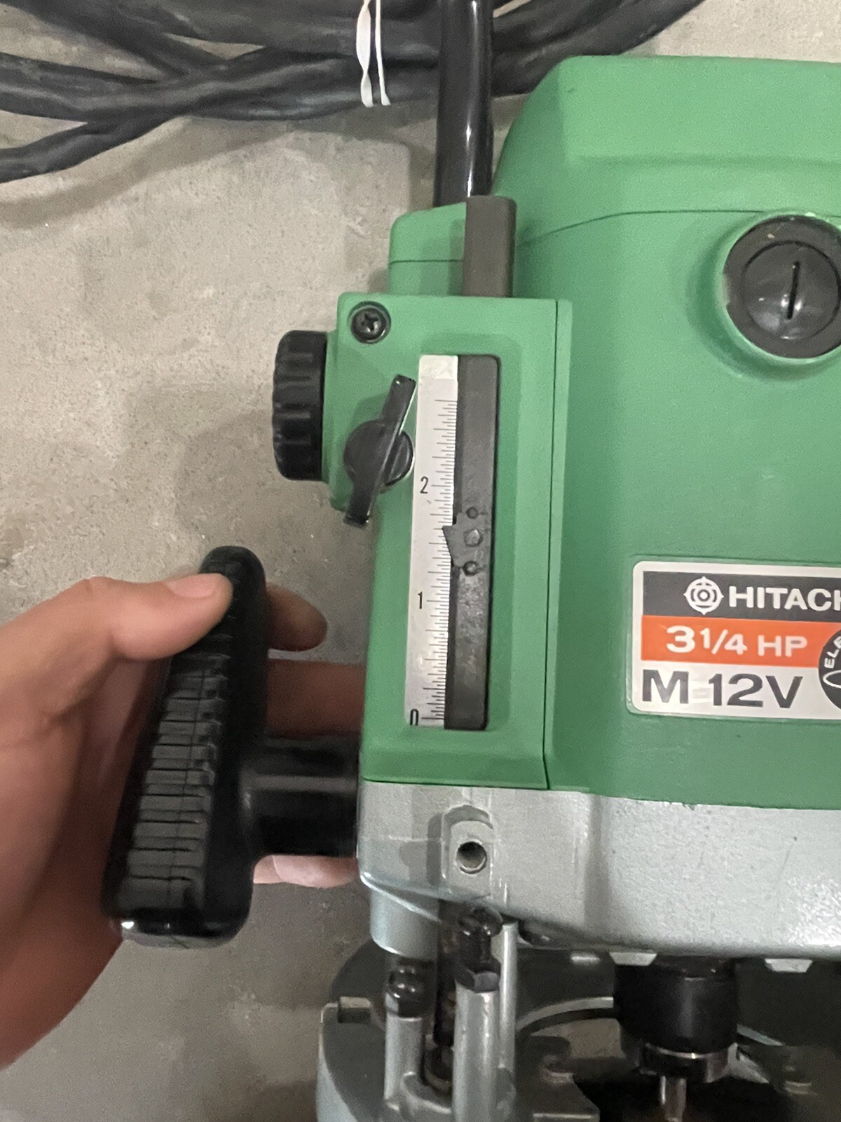 Hitachi M12V 1/2" Super Duty Plunge Router 3 1/4 HP 15A w/Edge Guide ...