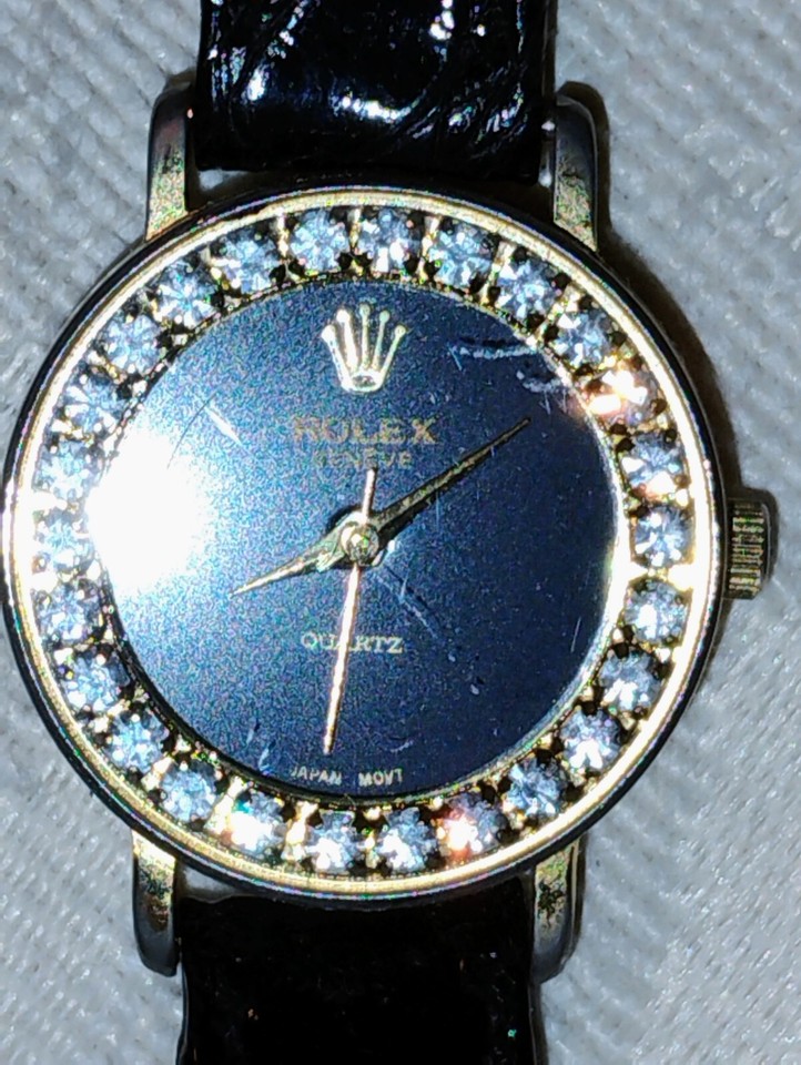 Rolex Geneve Quartz Woman's Watch - New Battery - Works | eBay