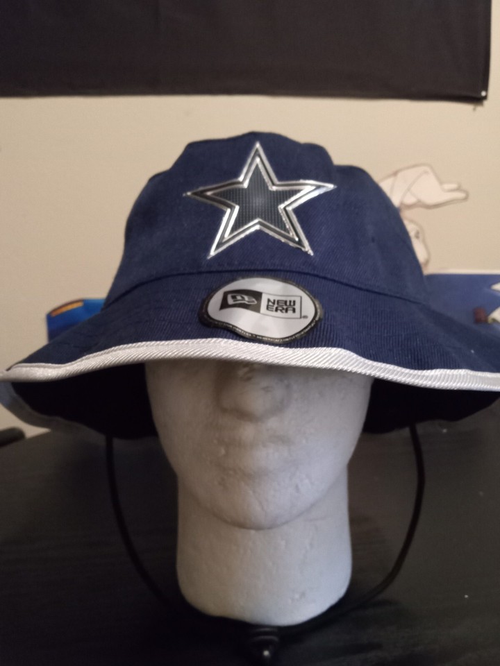 New Era NFL Dallas Cowboys Bucket Hat Cap with Chin string Jaw string ...