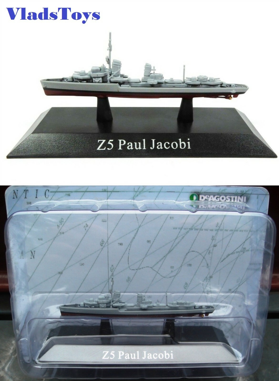 DeAgostini 1/1250 German Kriegsmarine Destroyer Z5 Paul Jacobi 1936 ...