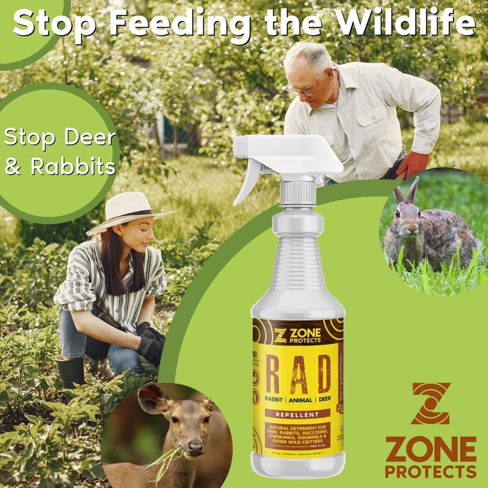 R.A.D.; Rabbit, Animal, Deer Repellent; Keep Deer and Rabbits Out of Your Garden | eBay