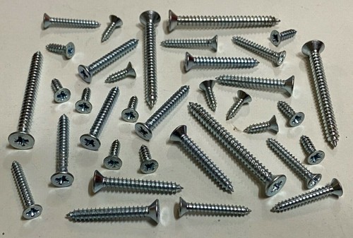BULK, 4g - 14g, CSK Pozi, Bright Zinc Plated, Self Tapping Screws, Type ...