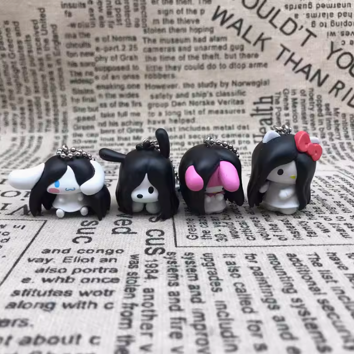 Yamamura Sadako × Kitty Cute Mini Statue Figure 3cm Pendant | eBay