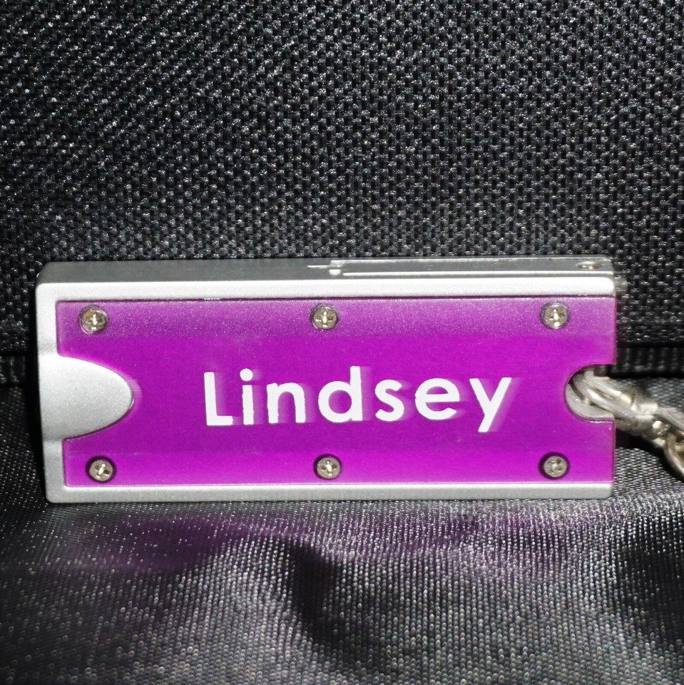 Personalized Keychain Light Up Key Ring Choose Name Colorful Mini Flash ...