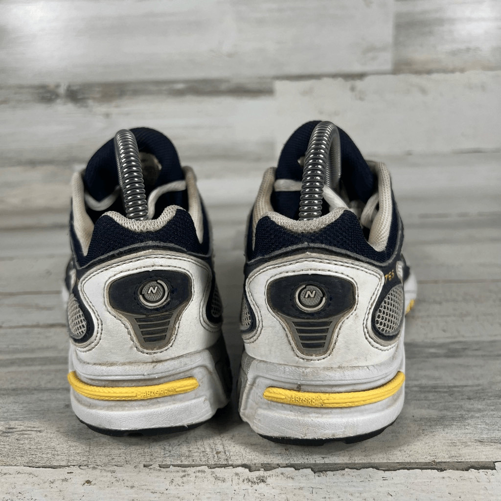 New Balance 350 White Leather Athletic Lace Up Sneake… - Gem