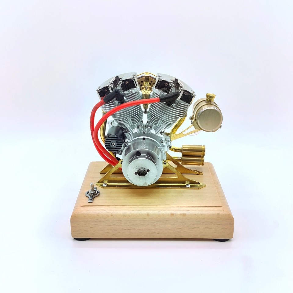Mini Motorcycle Engine OHV V-Twin 4-stroke Gasoline Engine Model Retro ...