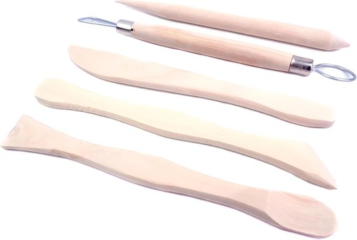 5pcs Wooden Mini Modeling Tools, Clay Sculpture Tools for Cutting ...