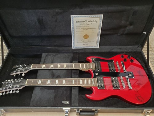 Gorgeous O2 era Led Zeppelin Signed Guitar with World Wide Autographs ...
