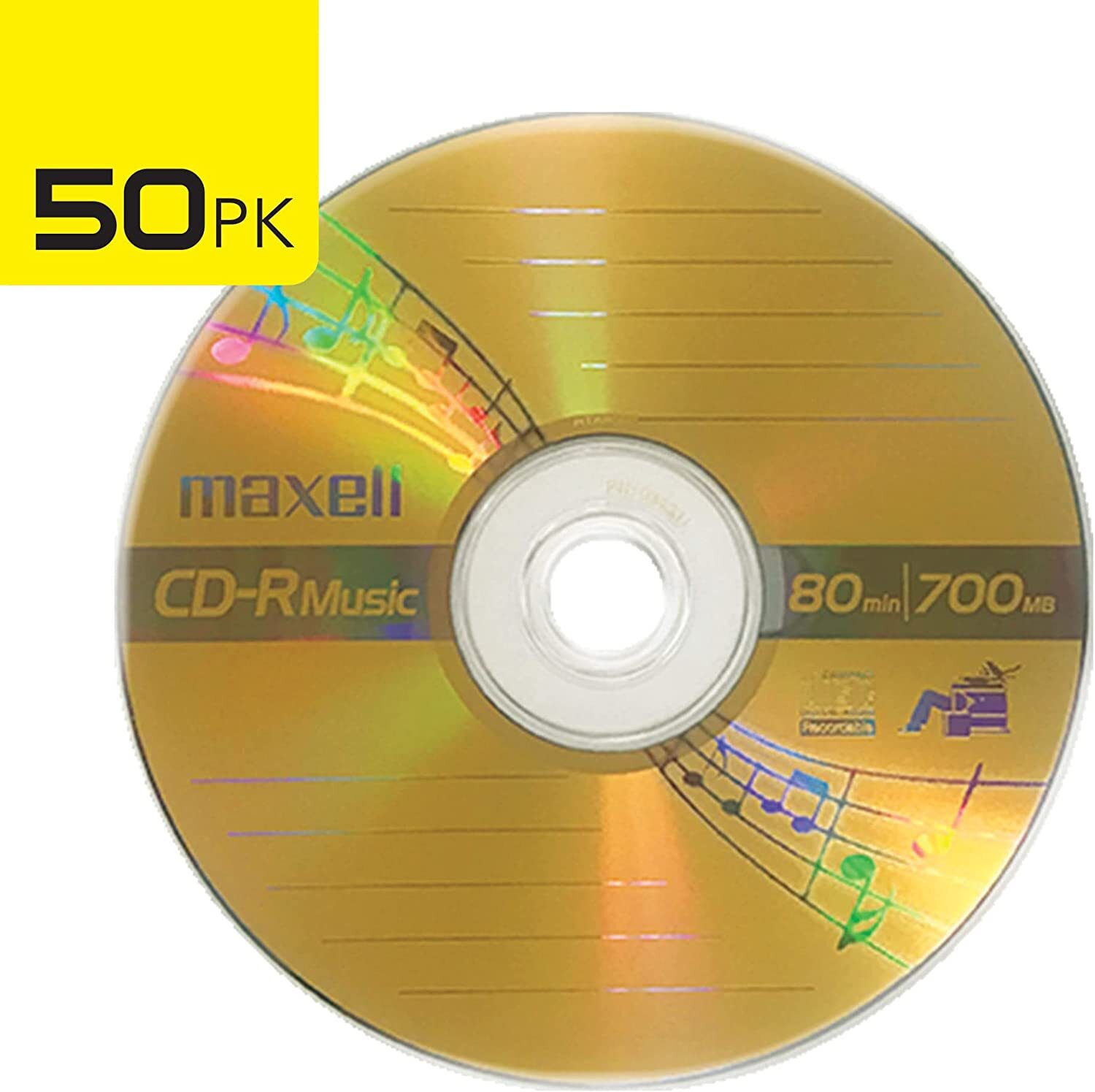 CD-R Blank Media Spindle Maxell Audio Music 32 x 80 Minute 700MB Player ...