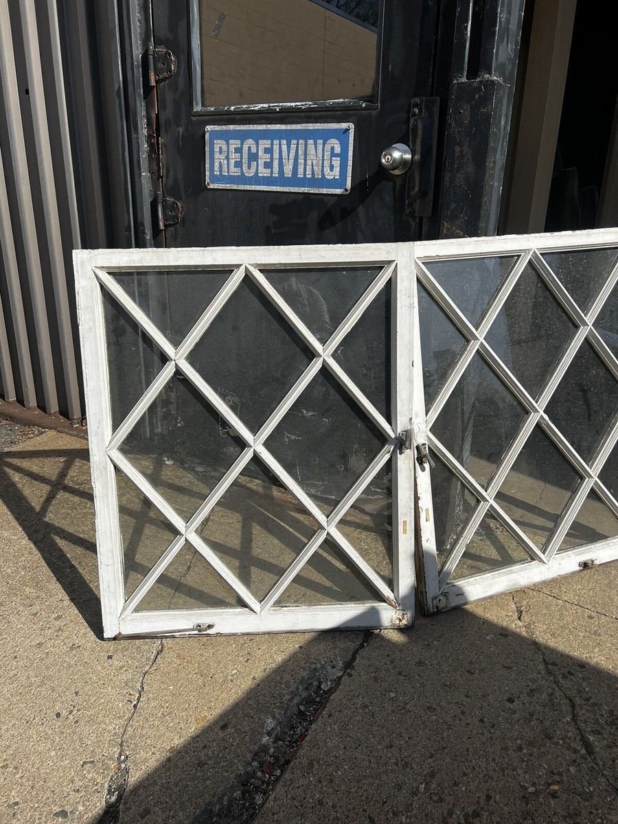 Tudor Diamond Pane Double Window