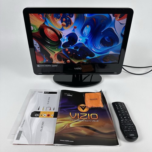 Vizio VA19L10T 19” LCD HD TV PC Monitor HDMI VGA AUX RCA Gaming W ...