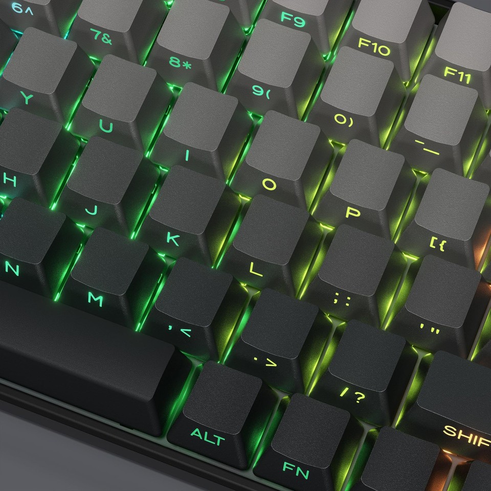 136 Keys XVX PBT Keycaps, OEM Profile, Gradient Gray, Side Printed ...