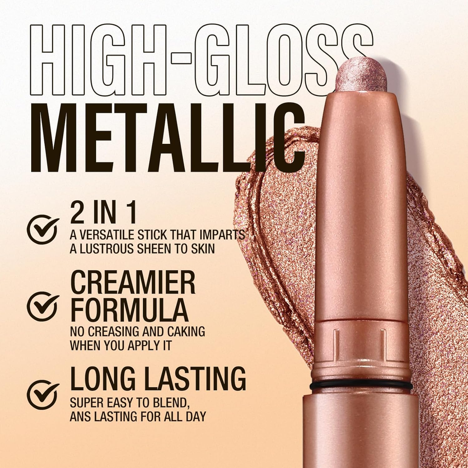 Eyeshadow Stick,4 PCS Waterproof Multi-Color Eyeshadow Pen Set,Creamy ...