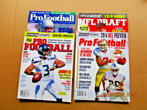3 Athlon Sports season preview Pro Football Magazines & 1 Draft Preview ...