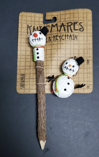 Knitmares Snowman Wooden Pencil & Keychain 2021 Siammandalay Co ...