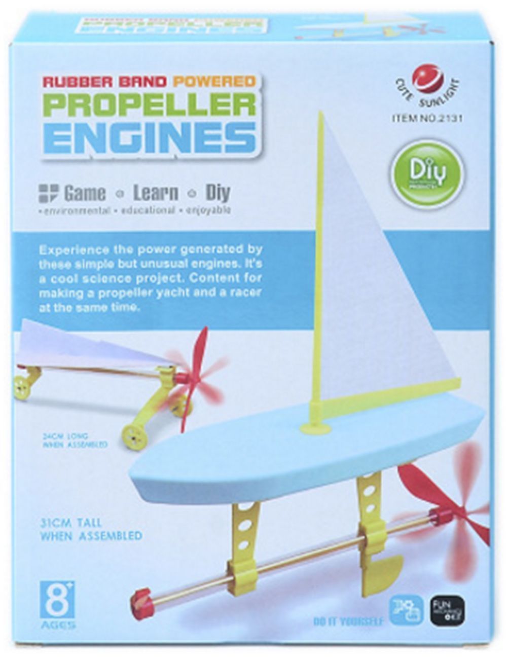 Rubber Band Powered Propeller Engines Kit Science DIY Puzzle Assembly ...