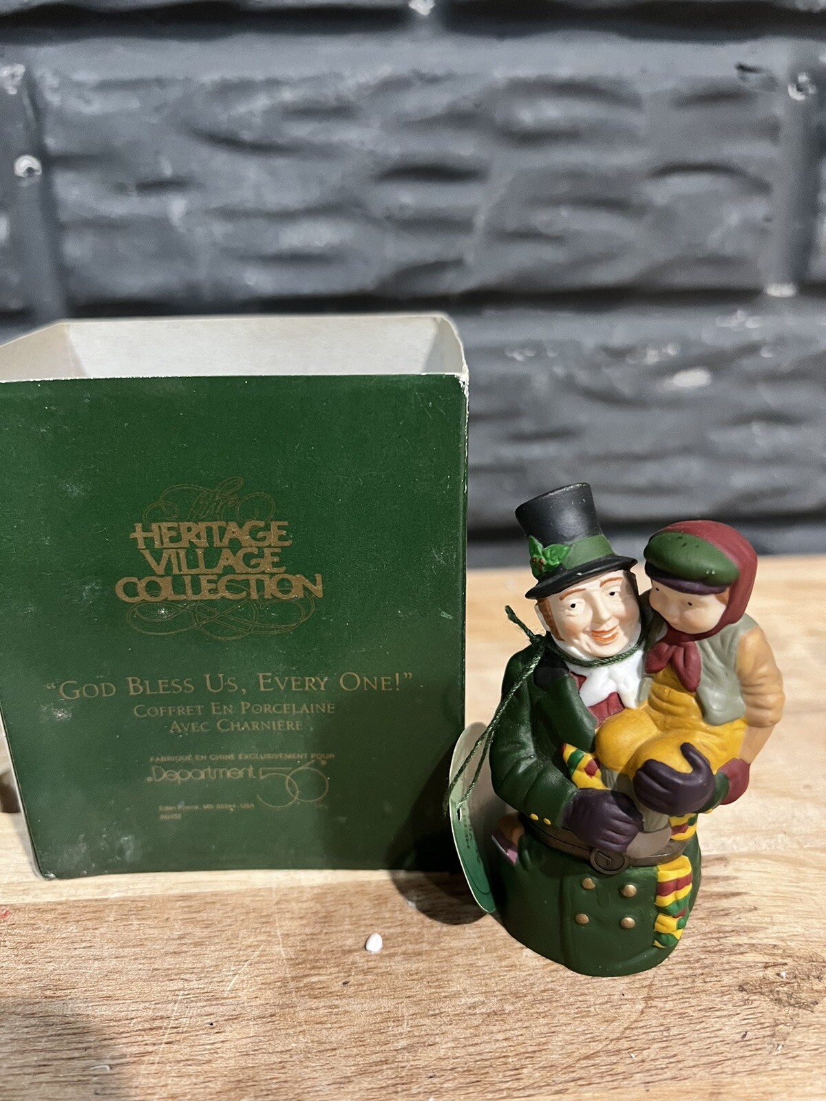 Dept 56 Heritage Village TINY TIM God Bless Us Every One Hinge Open ...