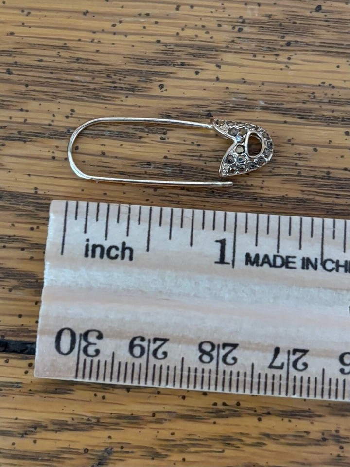 Lucky brand pave safety pin drop earrings, gold tone | eBay