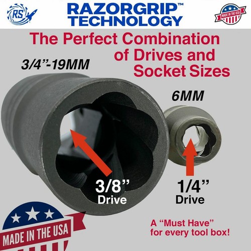 ROCKETSOCKET - Extractor Socket Set - 30 pc set combo 3/8" & 1/4 ...
