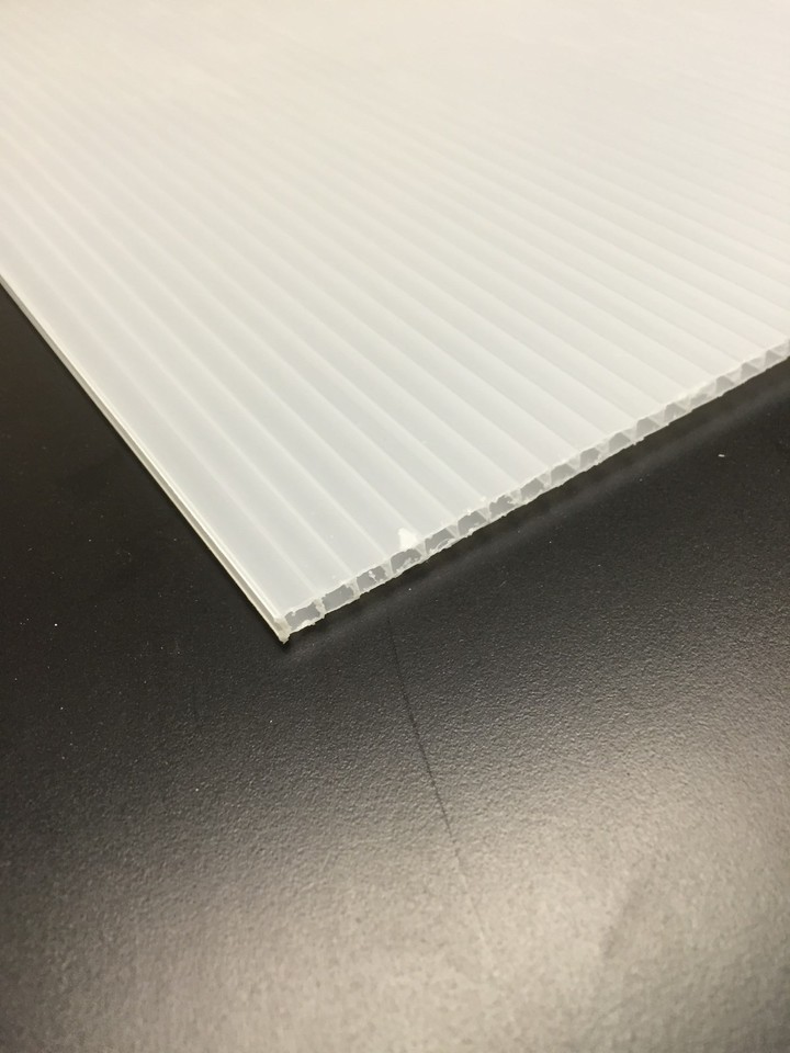 Coroplast 4mm 24" x 12" (4 Pack) Translucent Corrugated Sheets ...