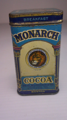 vintage Monarch brand spices Cocoa product tin container free sample ...
