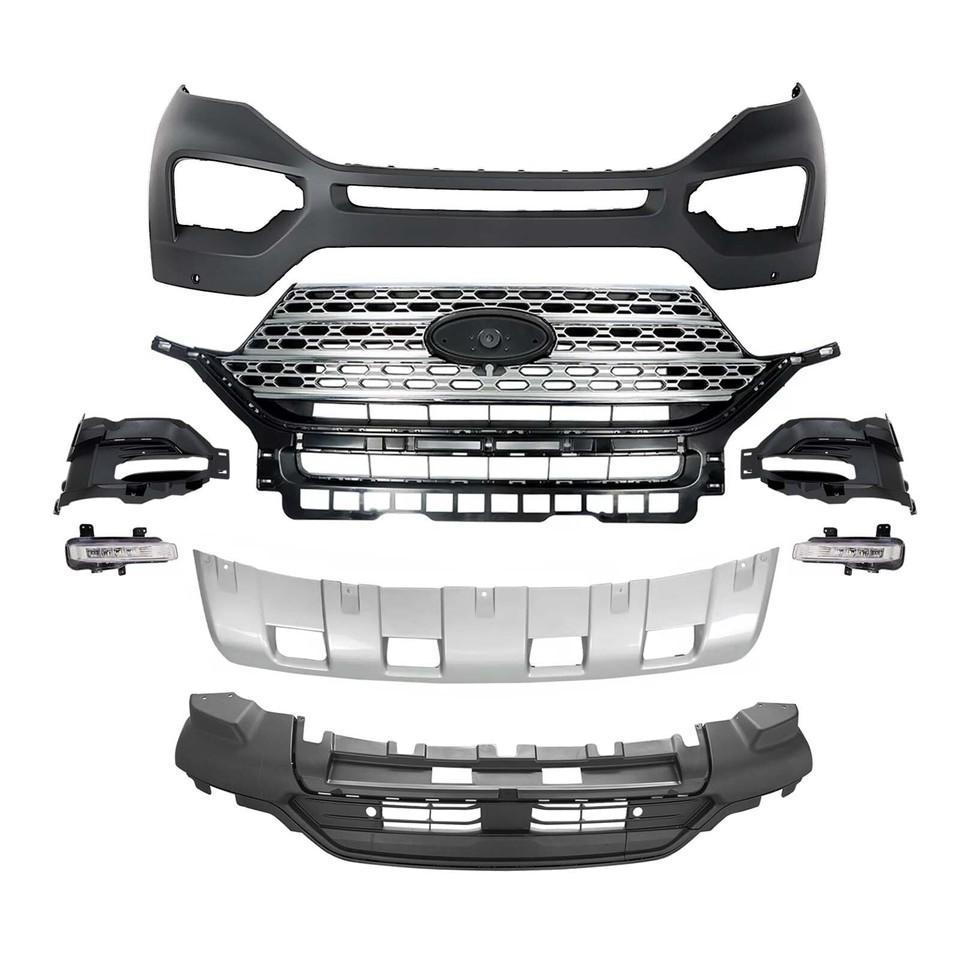 Front Bumper Cover Kit W/ Sensor Holes For 2020 2021 2022 2023 FORD ...