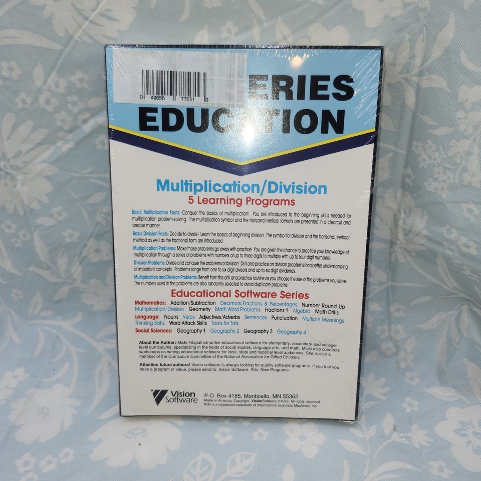 NEW Series Education Media IBM Math Kids learning Multiplication game ...