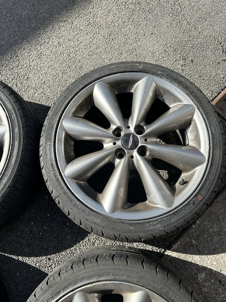Mini Cooper S 17” Alloy Wheels With Tyres Black R53 R56 4x100 205/45/17 ...