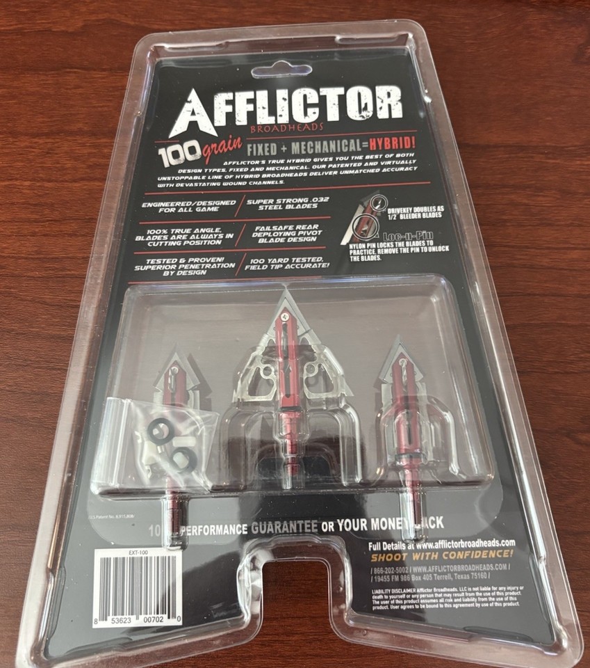 Afflictor Hybrid ExT 100gr Broadheads | eBay