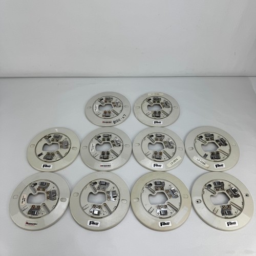 Lot of 10 Hochiki Fike HSB-NSA-6 Analog Fire Smoke Alarm Detector Base ...