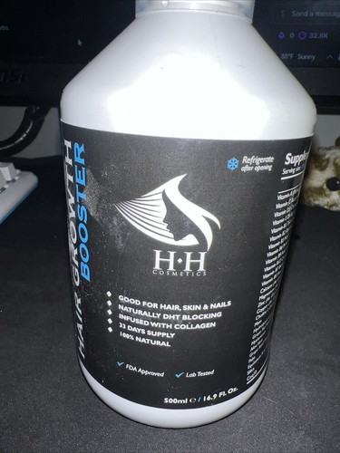HH Cosmetics Hair Growth Booster FDA Approved Liquid Hair Vitamins ...