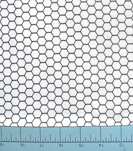 Landscape Medley Fabric | Chicken Wire Print White | Elizabeth's Studio ...