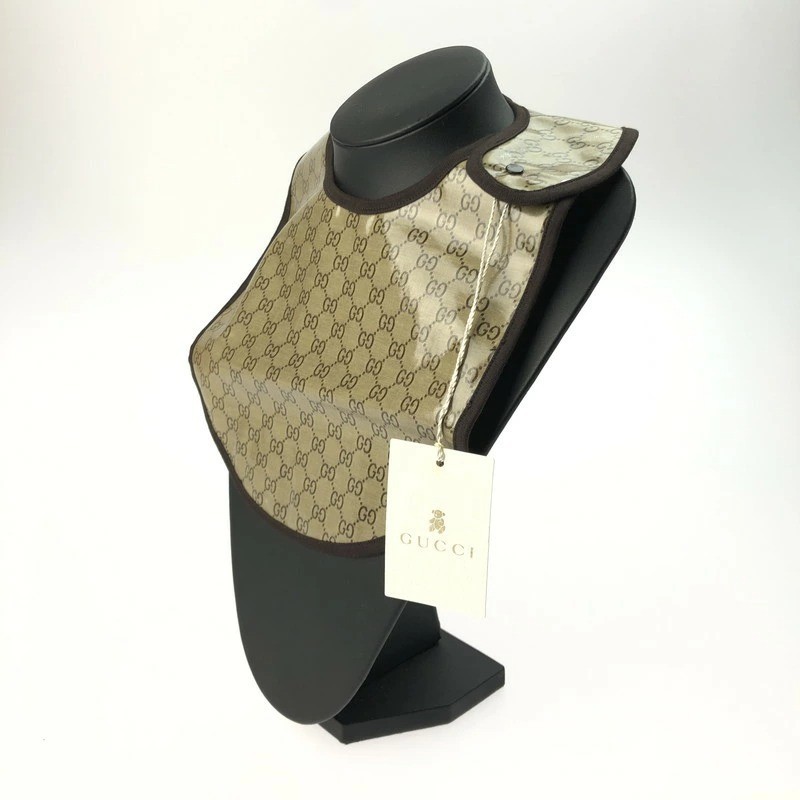 Gucci GG Kids Bib Accessories Beige VALIANT Monogram With Box and Tag ...