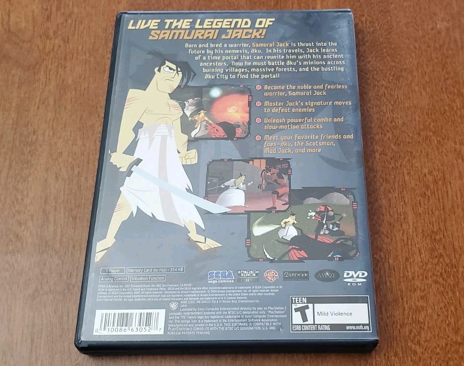 Samurai Jack PlayStation 2 Case & Manual Only Ps2 Excellent Condition ...