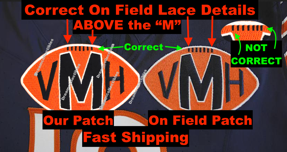 VMH Chicago Bears Memorial Patch Virgina Home Jersey Patch FAST SHIP ...