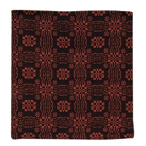 NEW PRIMITIVE PUMPKIN BLACK WOVEN TABLE TOPPER SQUARE 52" GETTYSBURG ...