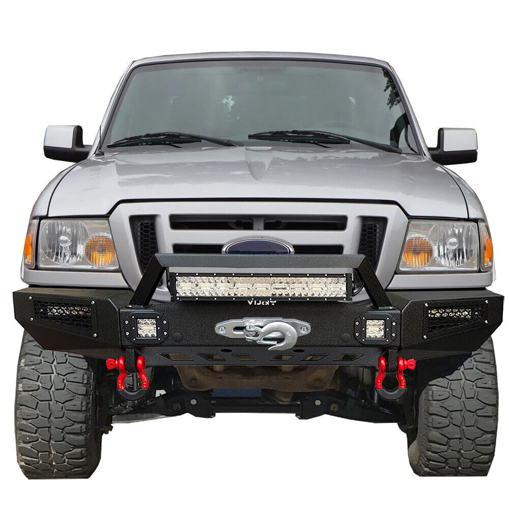 For 1998-2011 Ford Ranger Front or Rear Bumper w/Winch Plate & LED ...