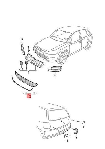 Genuine VW Polo Vent Grille Satin Black/High Chrome 6RG853671ARYP | eBay