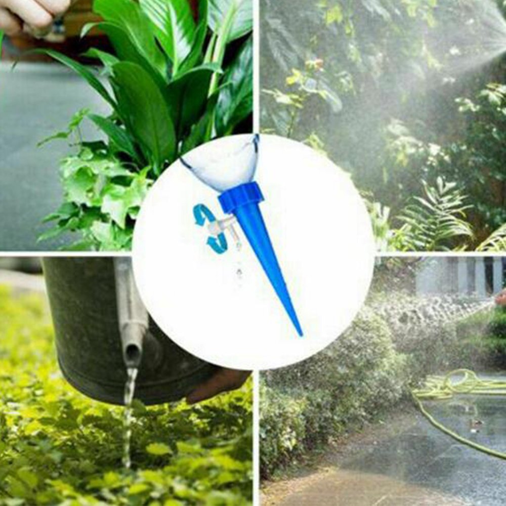 4x Plant Water Funnel Self Watering Spikes Slow Release Plant Watering ...