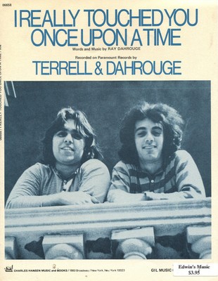 1971 Sheet Music I REALLY TOUCHED YOU ONCE UPON A TIME ~ Terrell ...
