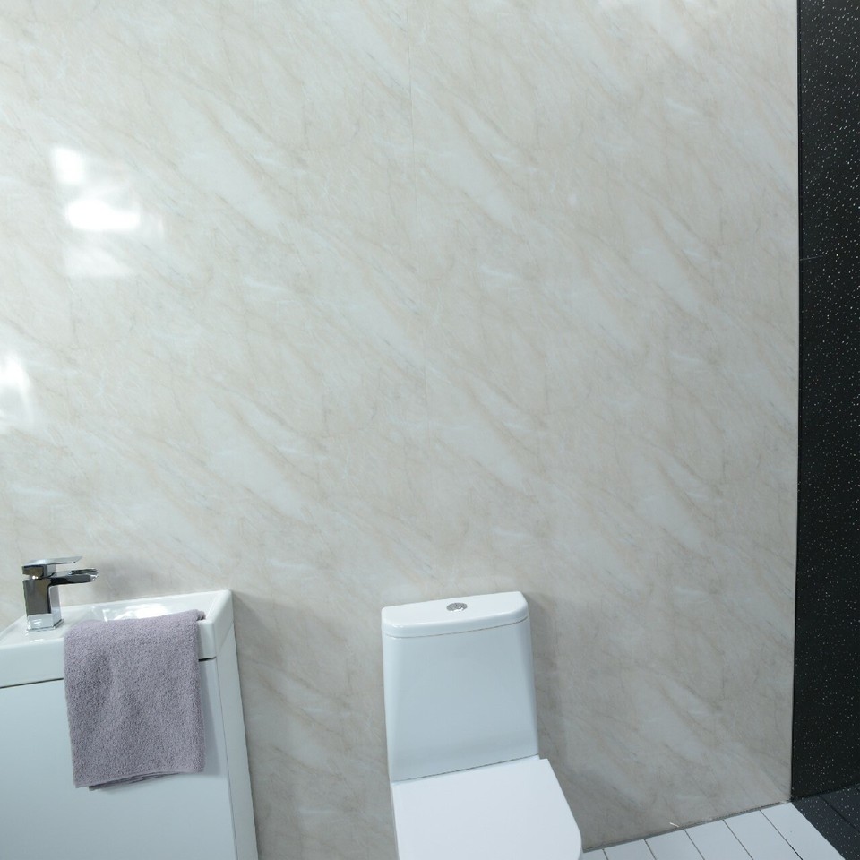 1m Wide PVC Bathroom Kitchen Wet Wall Cladding panels and Trims | eBay UK