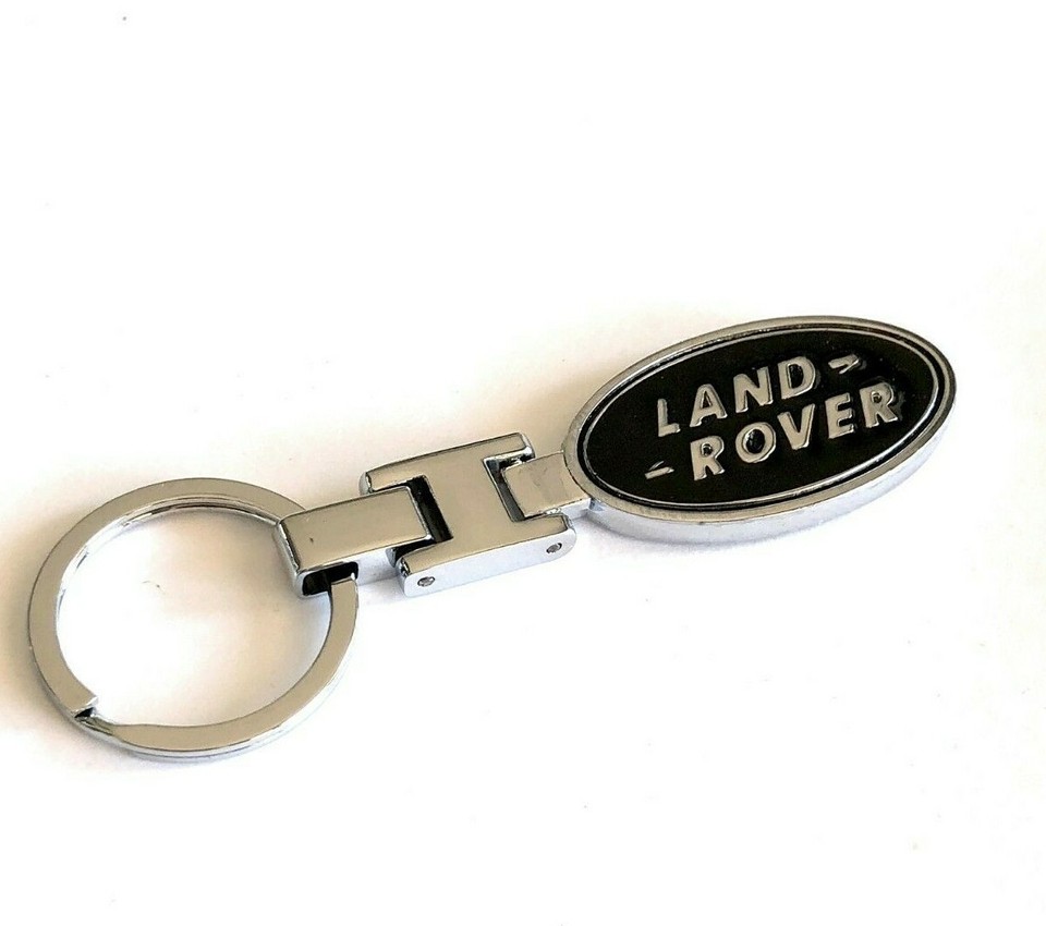 Land Rover Silver and Black Stainless Steel Key Chain Key Ring in a ...