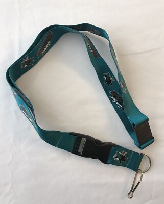 San Jose Sharks NHL Lanyard Key Chain Season Pass Ticket Holder Teal ...
