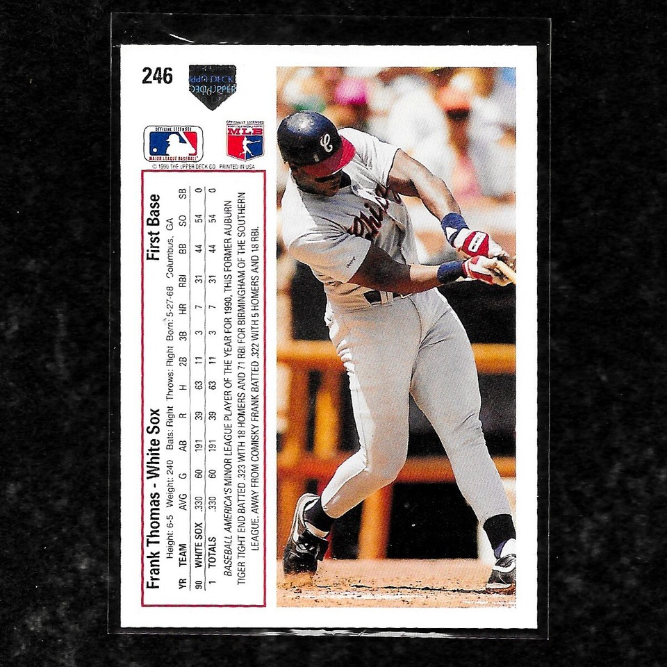 1991 Upper Deck FRANK THOMAS "Flipping the Middle Finger" Real Rookie ...