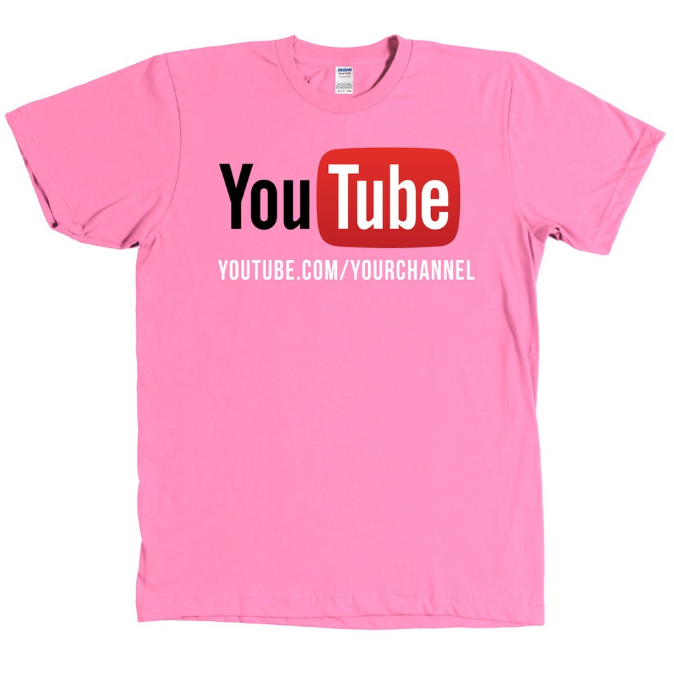 YouTube Channel CUSTOM URL Shirt - YOUR CHANNEL ON A SHIRT - MANY ...