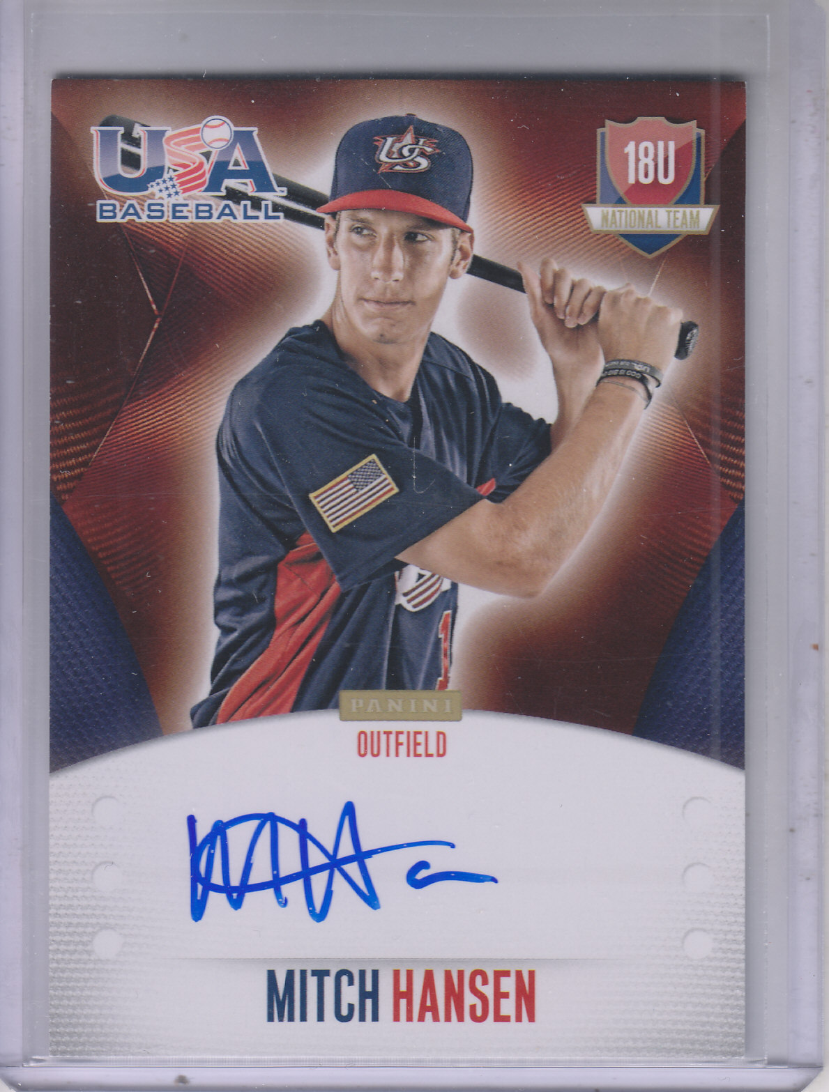 2014 USA Baseball 18U National Team Signatures MH Mitchell Hansen Auto ...