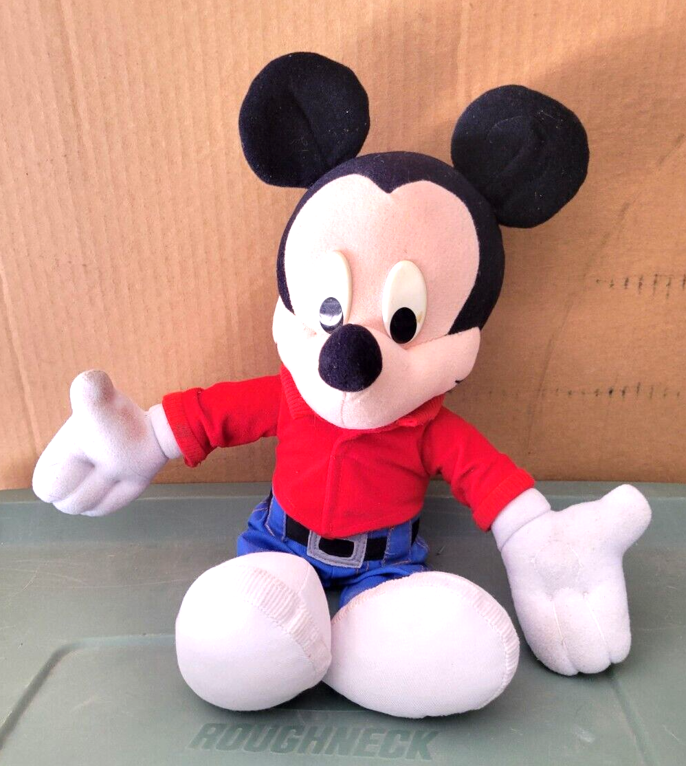 MICKEY MOUSE PRESS BODY PARTS 4 TALKING GIGGLING PLUSH DOLL TOY WORKS ...