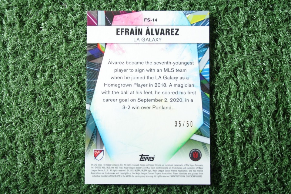 Efrain Alvarez 2021 Topps Chrome MLS Future Stars #FS-14 Gold Refractor ...