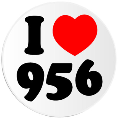 I Love 956 - Circle Sticker Decal 3 Inch - Area Code Laredo Texas TX | eBay