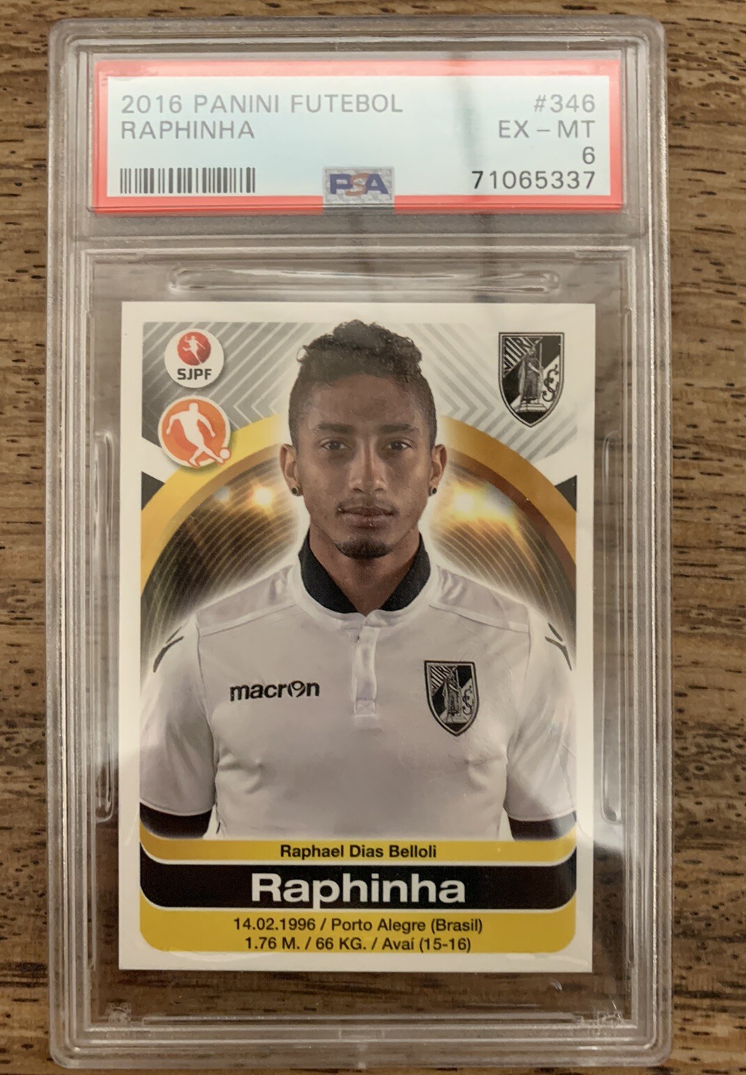 2016-17 Panini Futebol SJPF Stickers Raphinha #346 PSA 6 Ex- Mt Rare | eBay